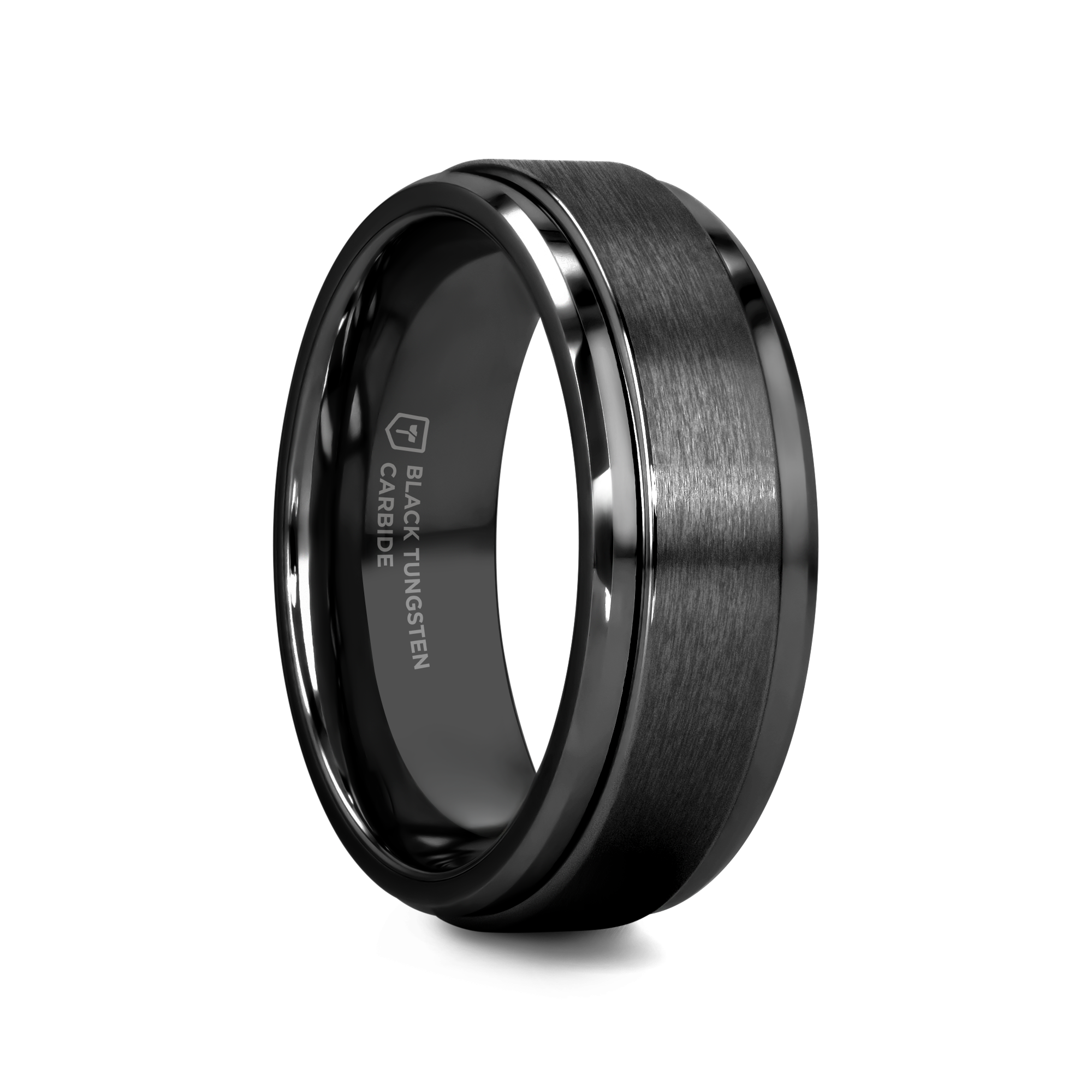 REVOLVE Black Tungsten Brushed Finish Spinner Polished Base Spinning B ...